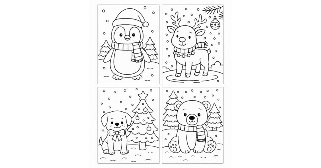 Christmas Penguin Coloring Pages (Free Printable PDFs ...