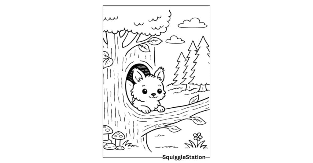 Cute Squirrel Coloring Pages (Free Printable PDFs) - Squigglestation.com