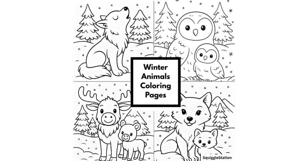 Christmas Puppy Coloring Pages To Print (Free PDFs) - Squigglestation.com