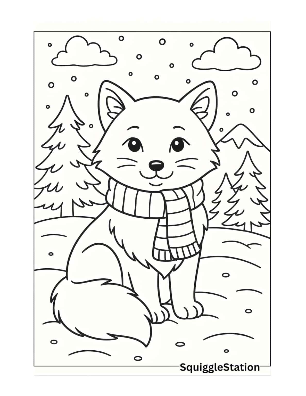 Free Winter Animals Coloring Pages (Printable Arctic & Woodland PDFs ...
