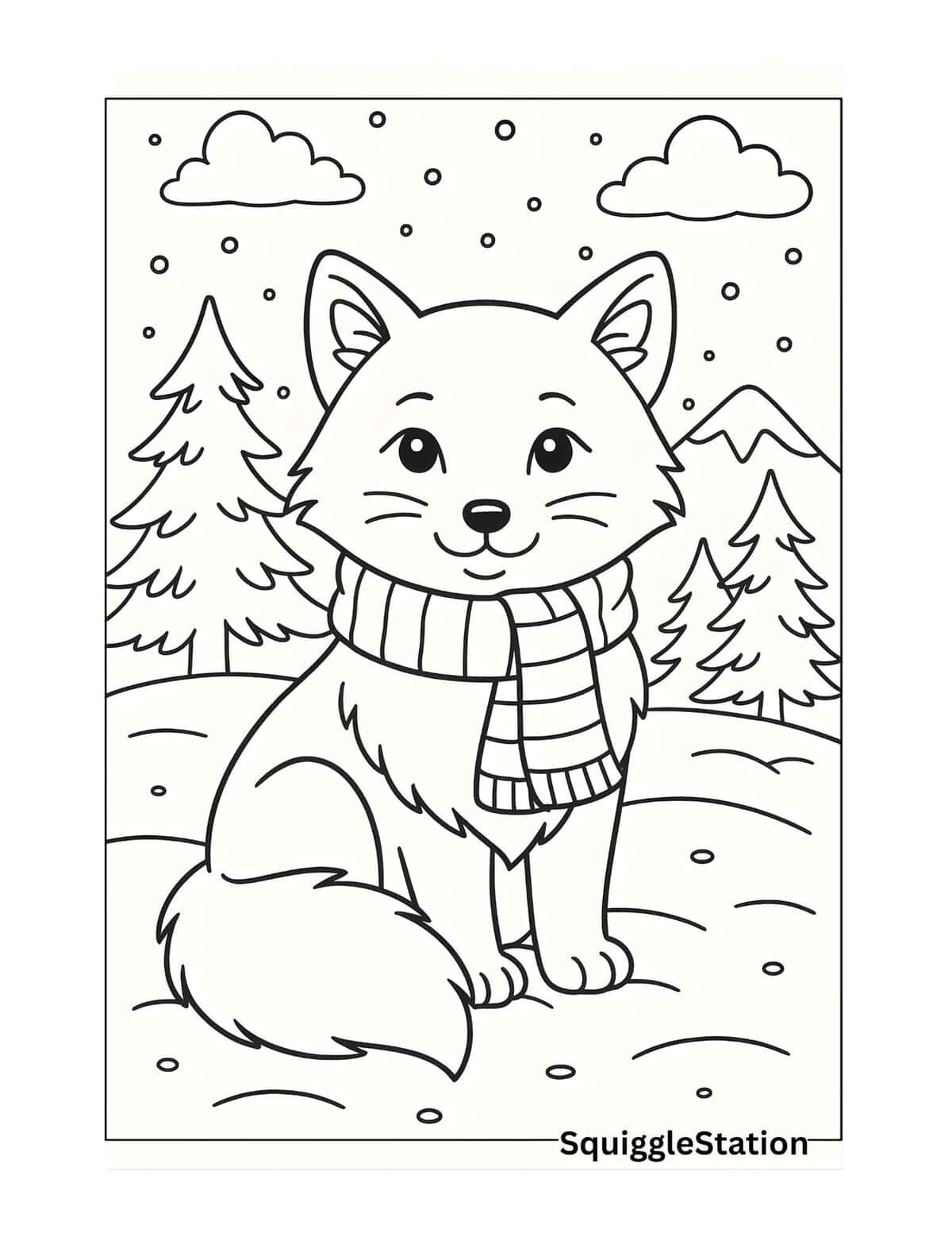 Free Winter Animals Coloring Pages (Printable Arctic & Woodland PDFs ...