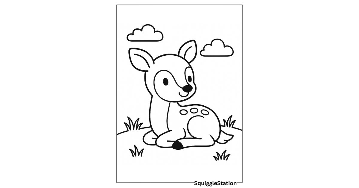 Cute Deer Coloring Pages (Free Woodland Fawn Printables ...