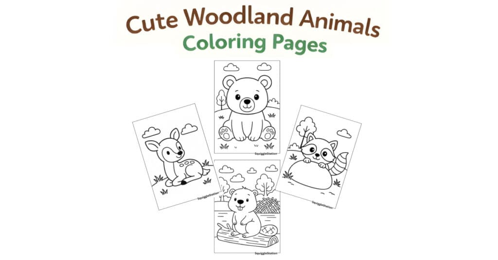 Cute Woodland Animals Coloring Pages (Free Printables ...