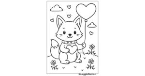 Valentine Fox Coloring Pages (Sweet & Simple Woodland Animals ...